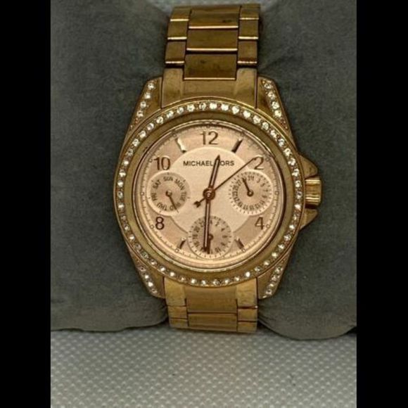 Michael Kors | Jewelry | Michaelkors Mk563 Womens Watch Rose Gold ...